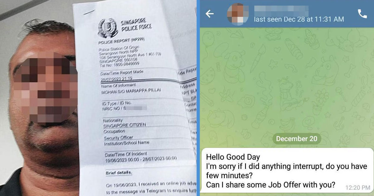 Security Guard Lost His Life Savings of $155,081 from Telegram Job Scam ...