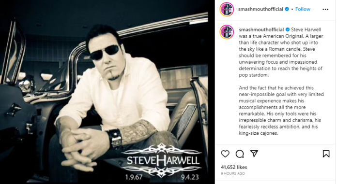 Smash Mouth Leader Singer Steve Harwell Dies at 56 “Peacefully and ...