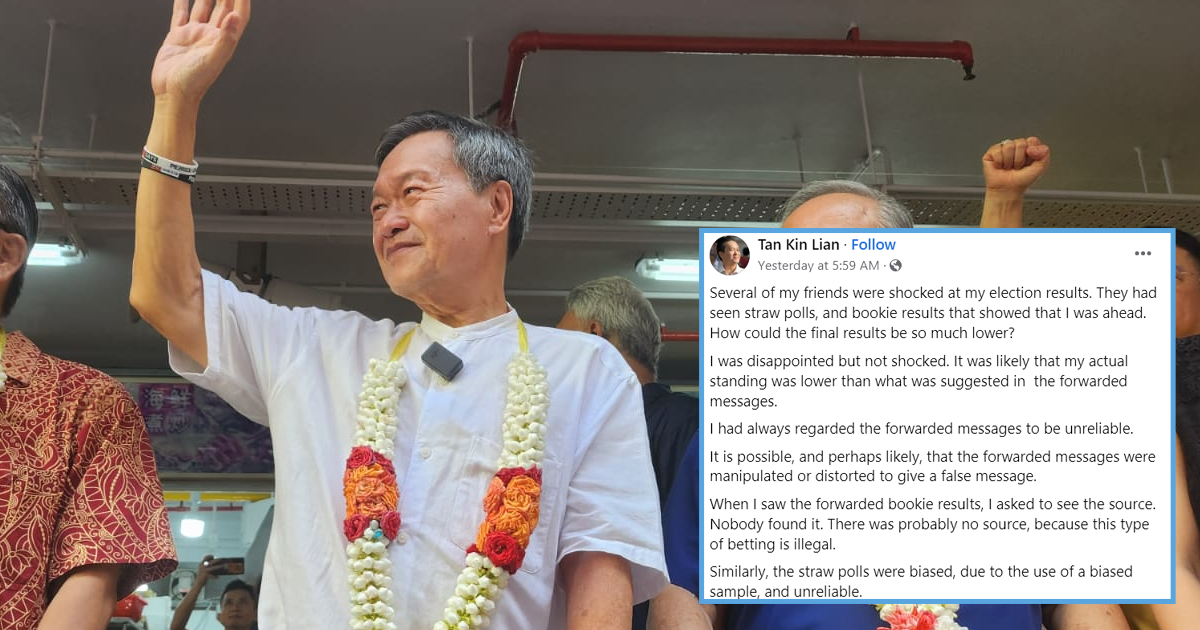 Tan Kin Lian Now Said “Polls and Bookie Results” Are Unreliable - Goody ...