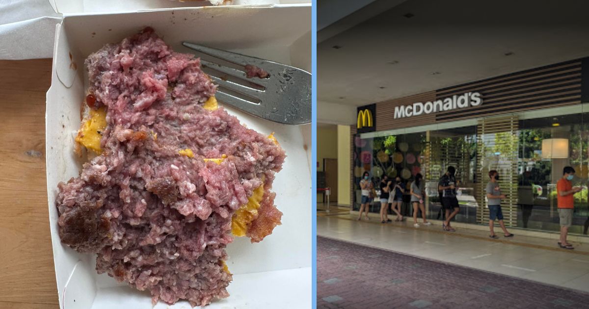 Woman Allegedly Served With Almost-Raw & Pink Patty in Punggol McDonald ...