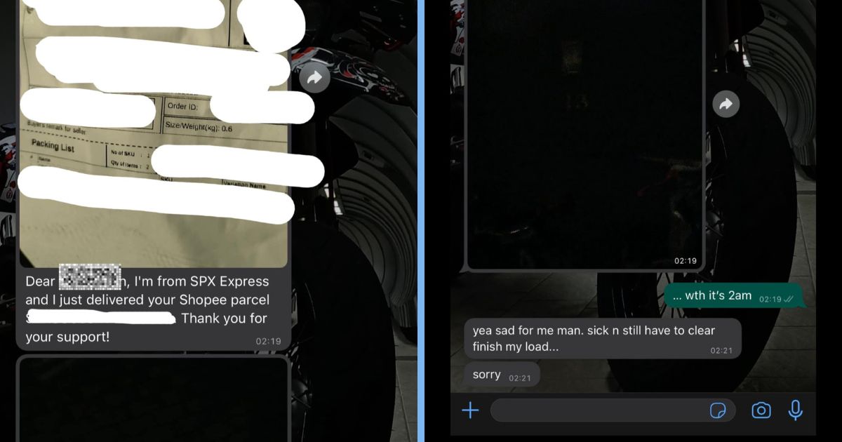 Deliveryman Delivered Shopee Parcel at 2am; Claimed to be “Sick” & Need ...