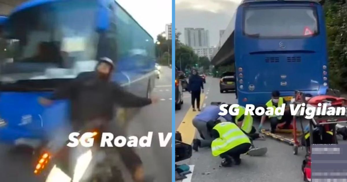 Bus Rams into Motorbike from Behind; 72YO Driver Now Assisting With ...