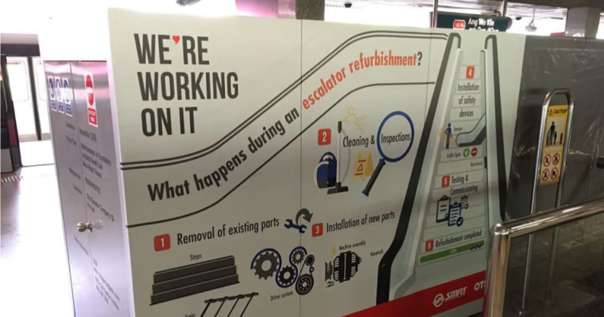 Escalators in 32 MRT Stations Will be Upgraded; Can Operate With ...