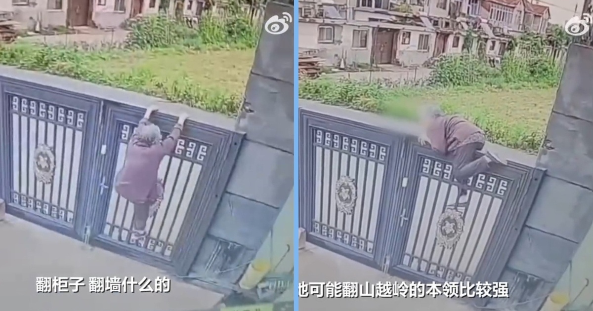 92YO Woman Climbs 2-Metre-Tall Gate in 24 Seconds to Escape Nursing ...