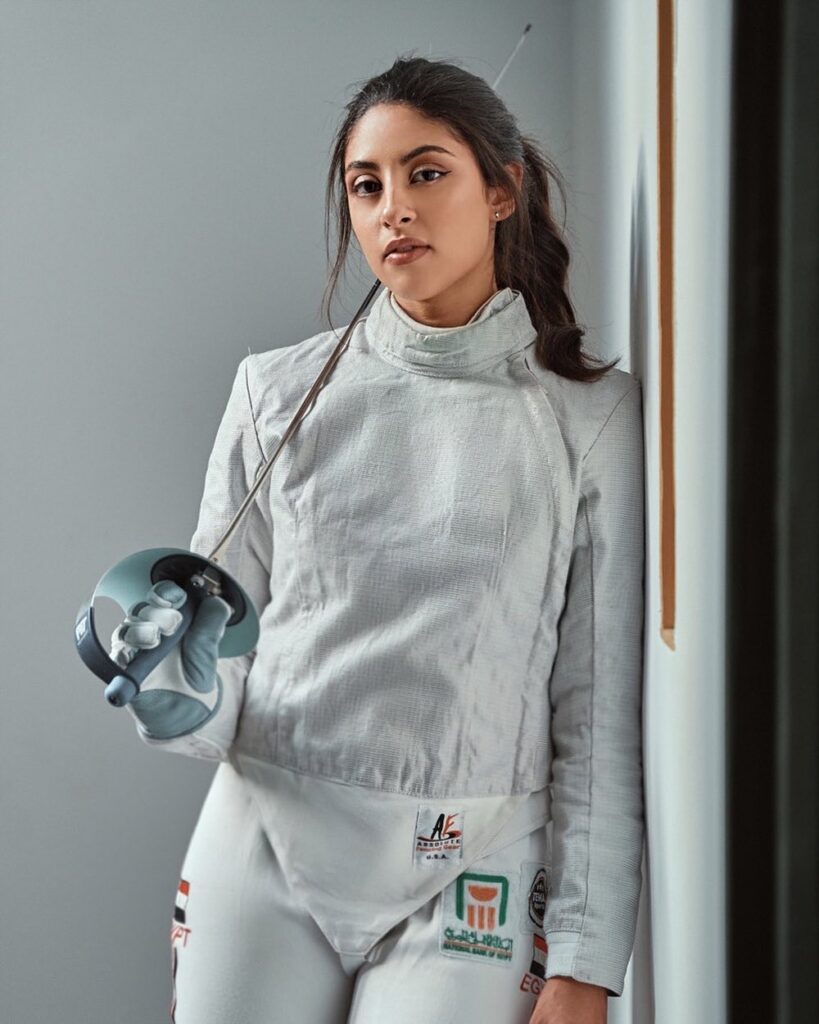 Fencer Nada Hafez Reveals She's 7 Months Pregnant at Paris Olympics ...
