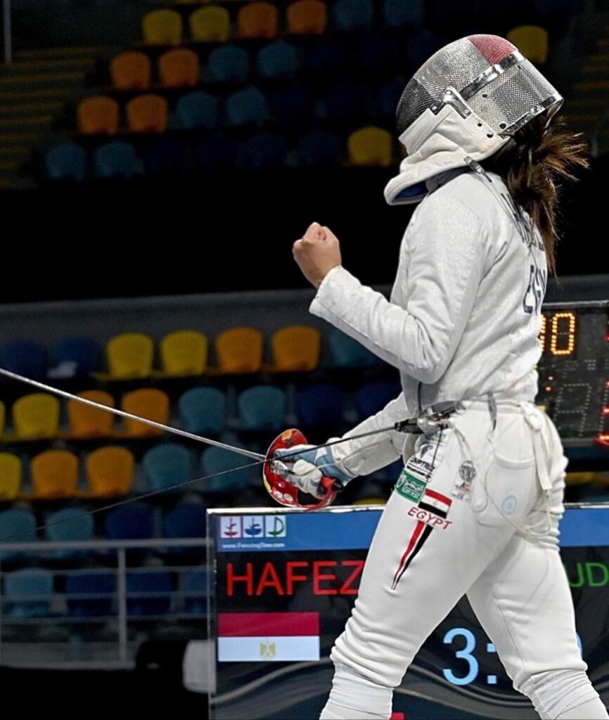 Fencer Nada Hafez Reveals She's 7 Months Pregnant at Paris Olympics ...