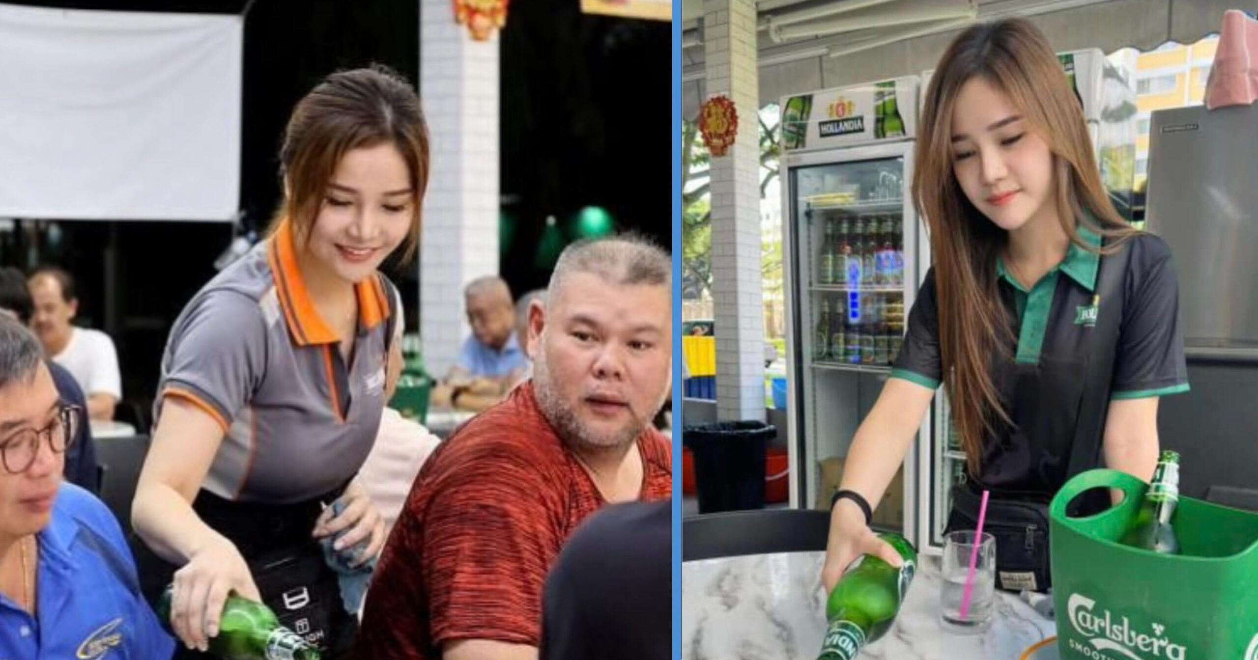 “Super Pretty” Beer Lady in Jurong West Coffeeshop Suddenly Went Viral ...