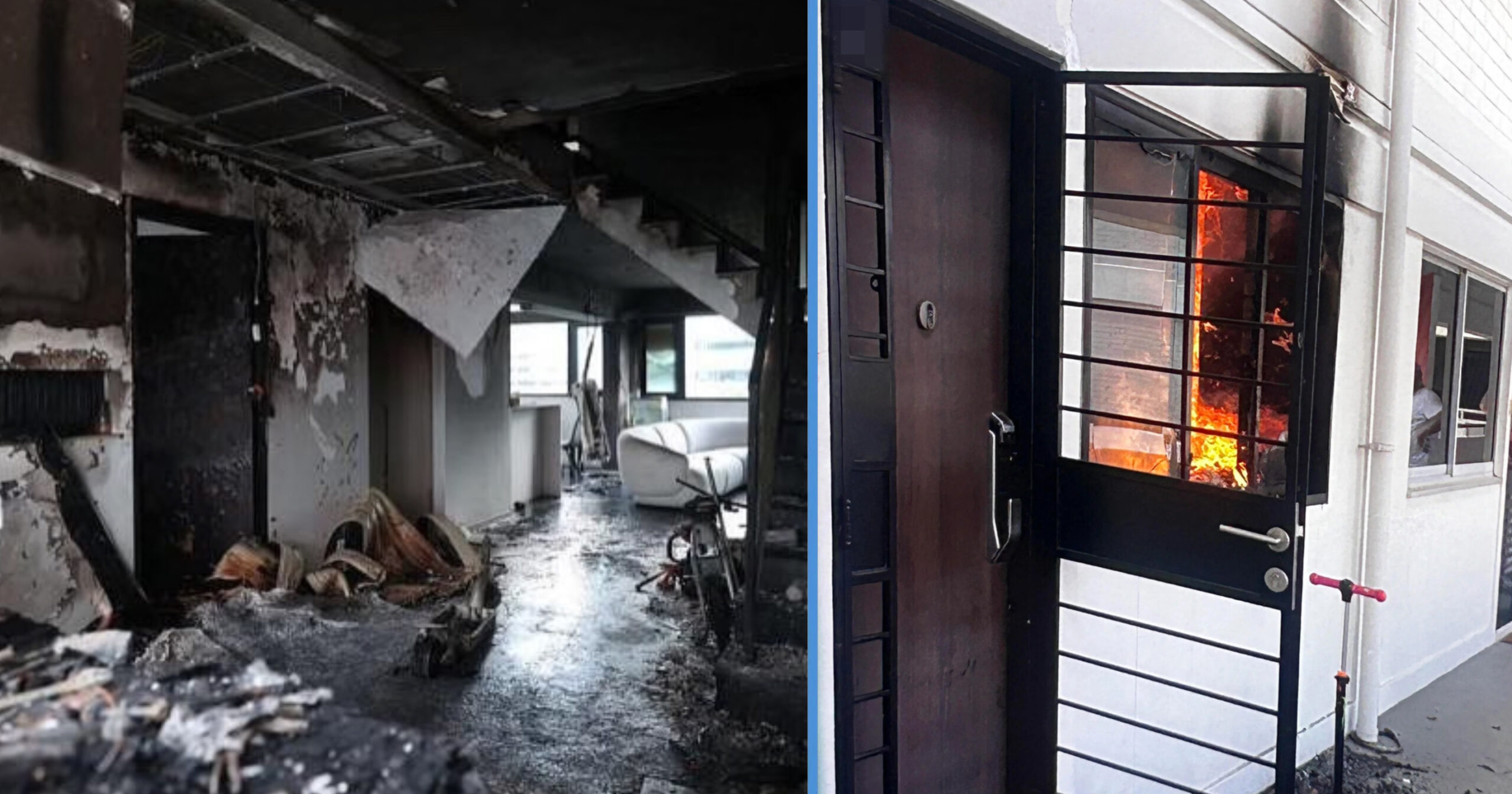 PMD Battery Allegedly Burned Down Entire Yishun Flat While Man Still ...