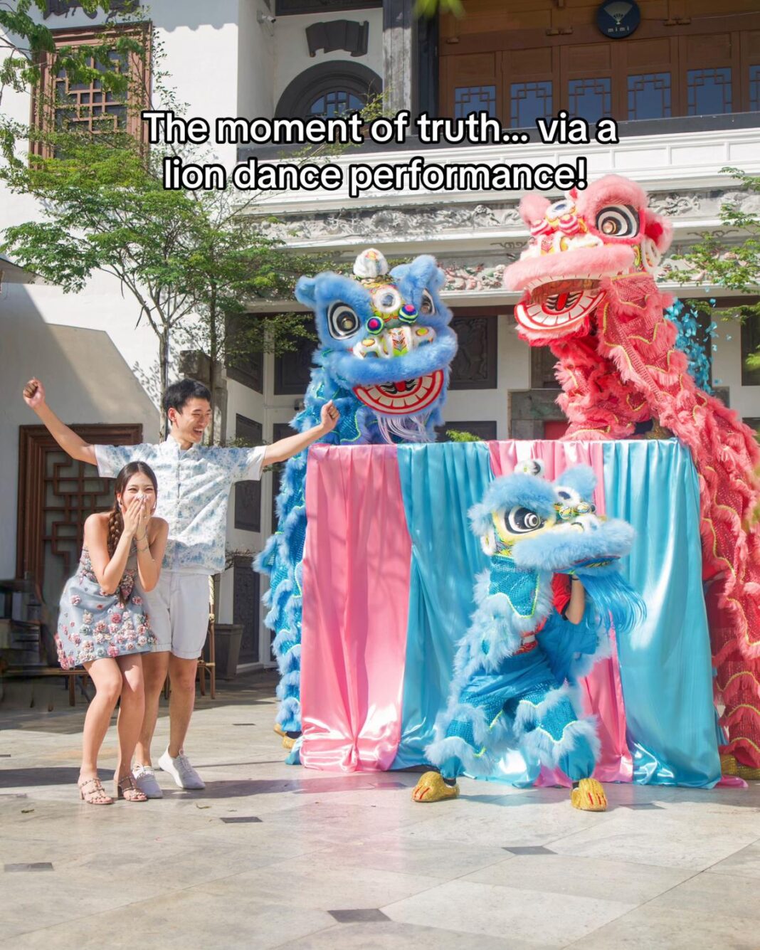 S'pore Influencer Holds Lion Dance Gender Reveal & Dim Sum-Themed Party ...