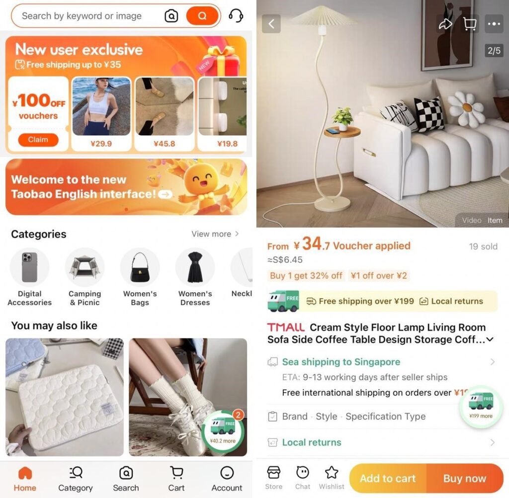 Taobao Launches English Interface in S’pore With Auto Price Conversion ...