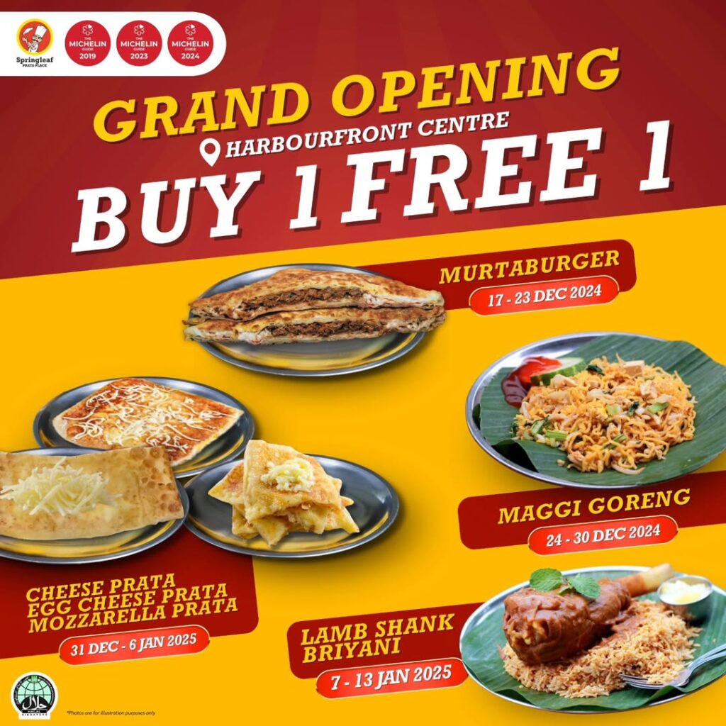 1-For-1 Deals At Springleaf Prata's Harbourfront Centre Outlet Till 13 ...