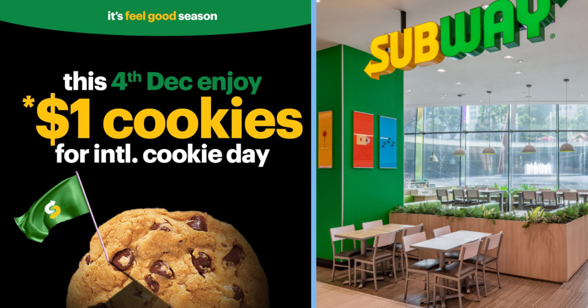 Get Any Cookie For Just S$1 At Subway S'pore Stores On 4 Dec 2024 ...
