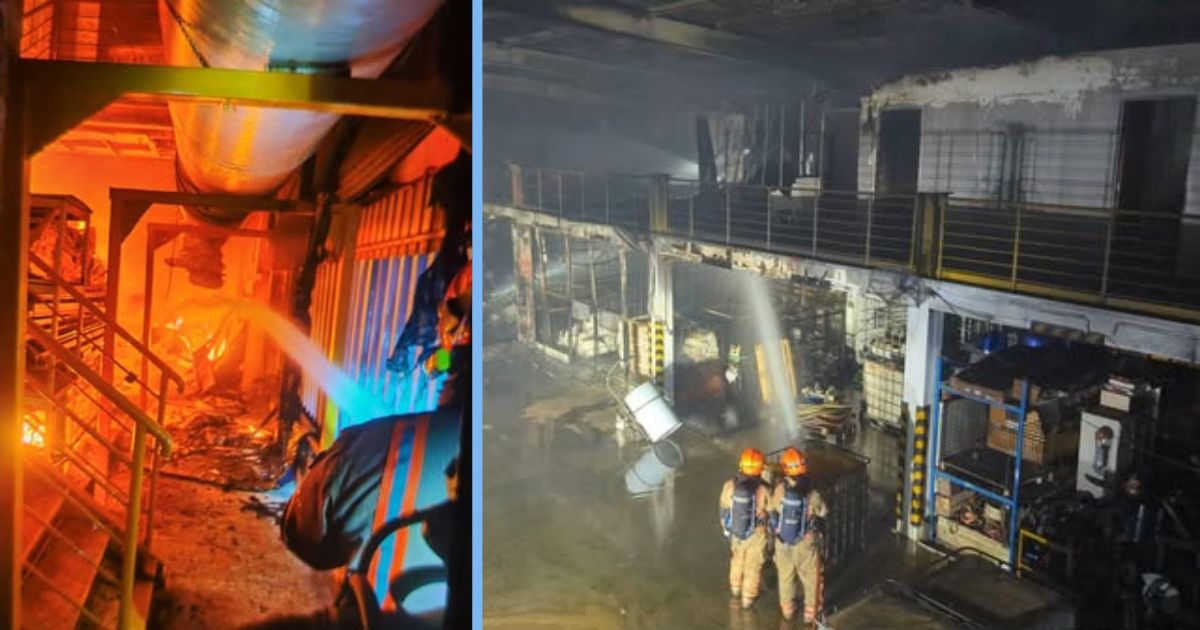 Major Fire at Tuas Industrial Building Extinguished by SCDF After Hour ...